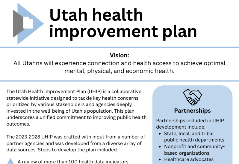 Utah Health Improvement Plan - Department of Health and Human Services